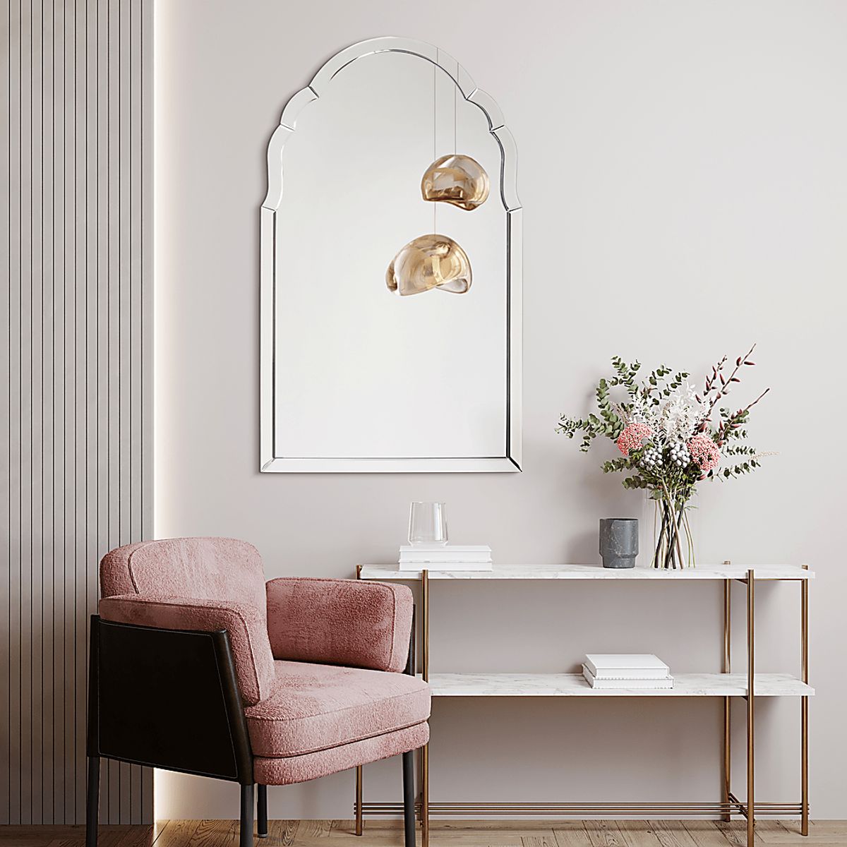 Hulsizer Translucent White Mirror | Rooms to Go