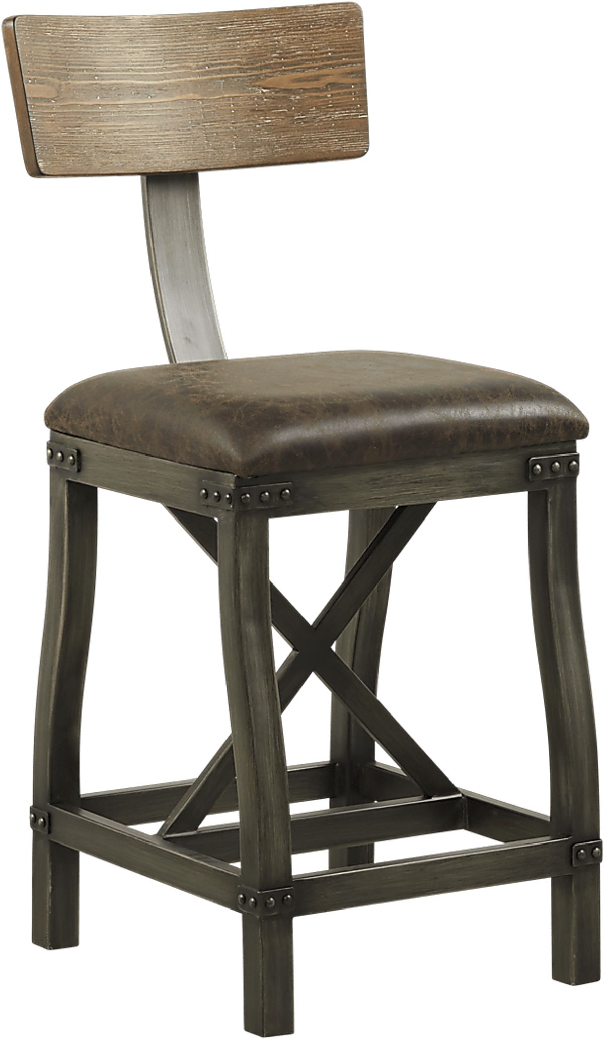 Hunter MILL Brown Dark Wood Counter Height Stool | Rooms to Go