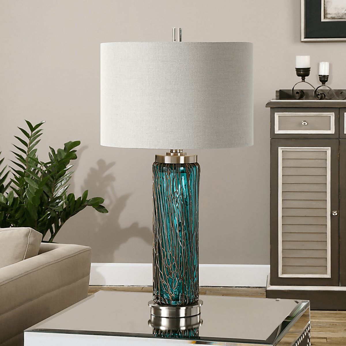 Hurley Point Blue Table Lamp | Rooms to Go