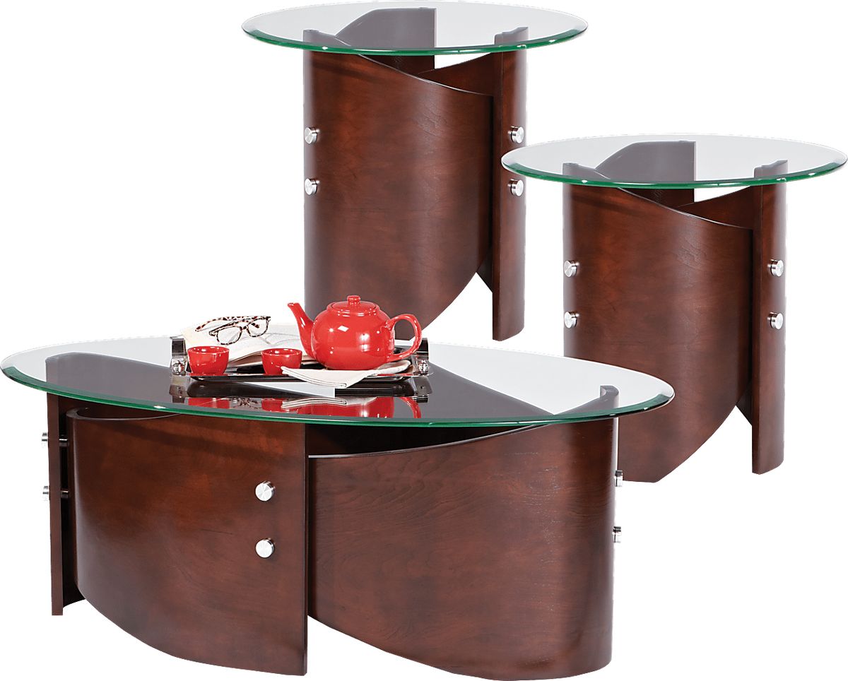 Hurricane Brown 3 Pc Table Set | Rooms to Go