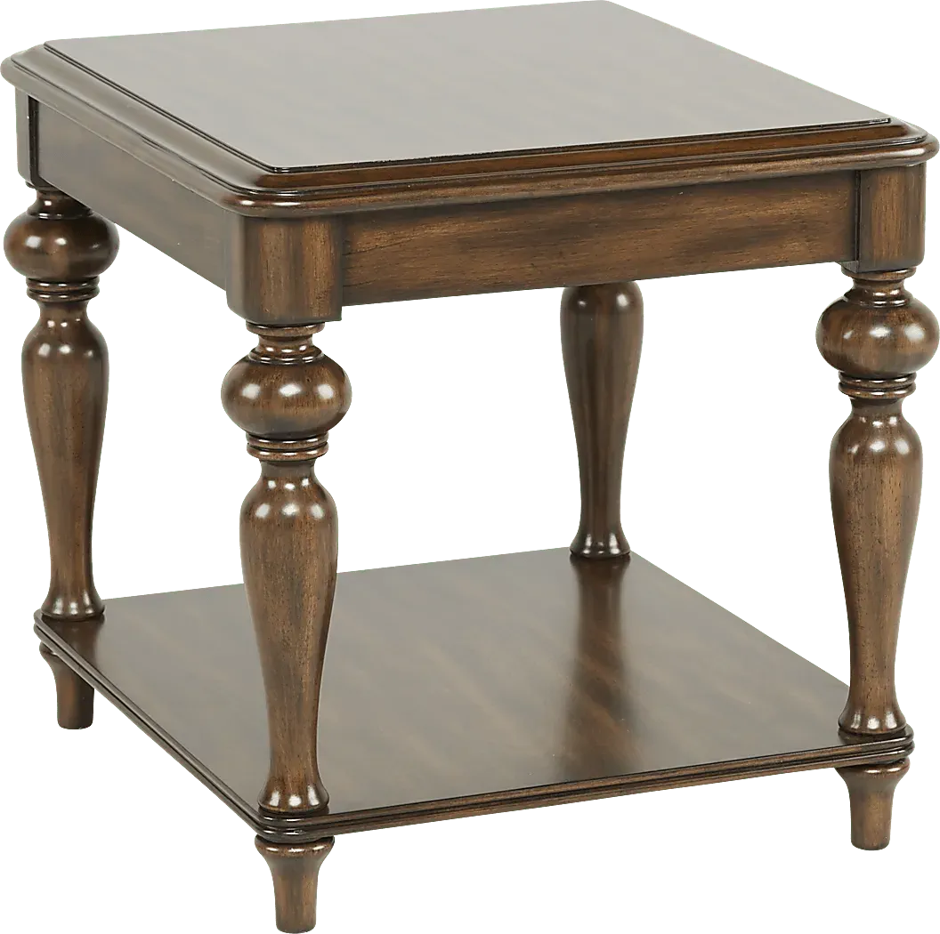 Hutton Brown Dark Wood Mdf,Wood End Table | Rooms to Go