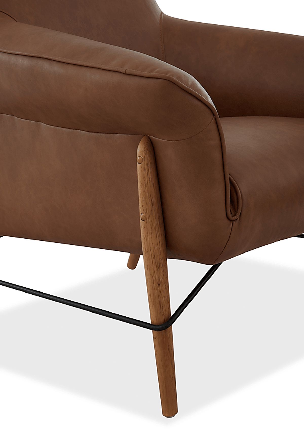 Hyannis Camel Brown Polyester,Polyurethane Fabric Accent Chair | Rooms ...