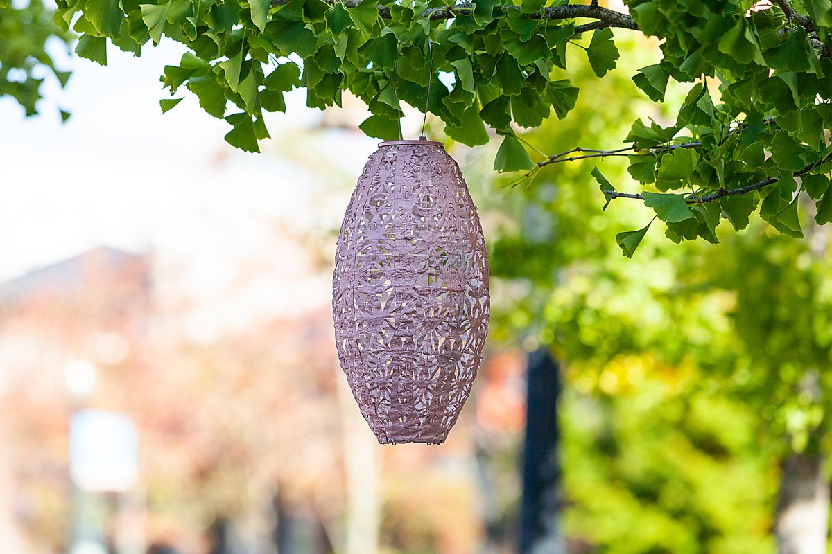 Hymin Estates Pink Outdoor Lantern | Rooms to Go