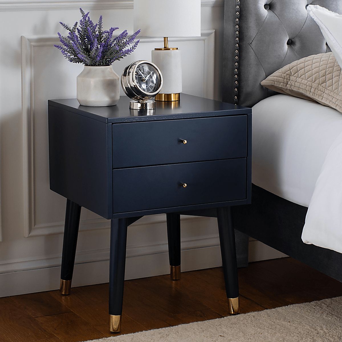 Idamor Navy Colors Nightstand | Rooms to Go