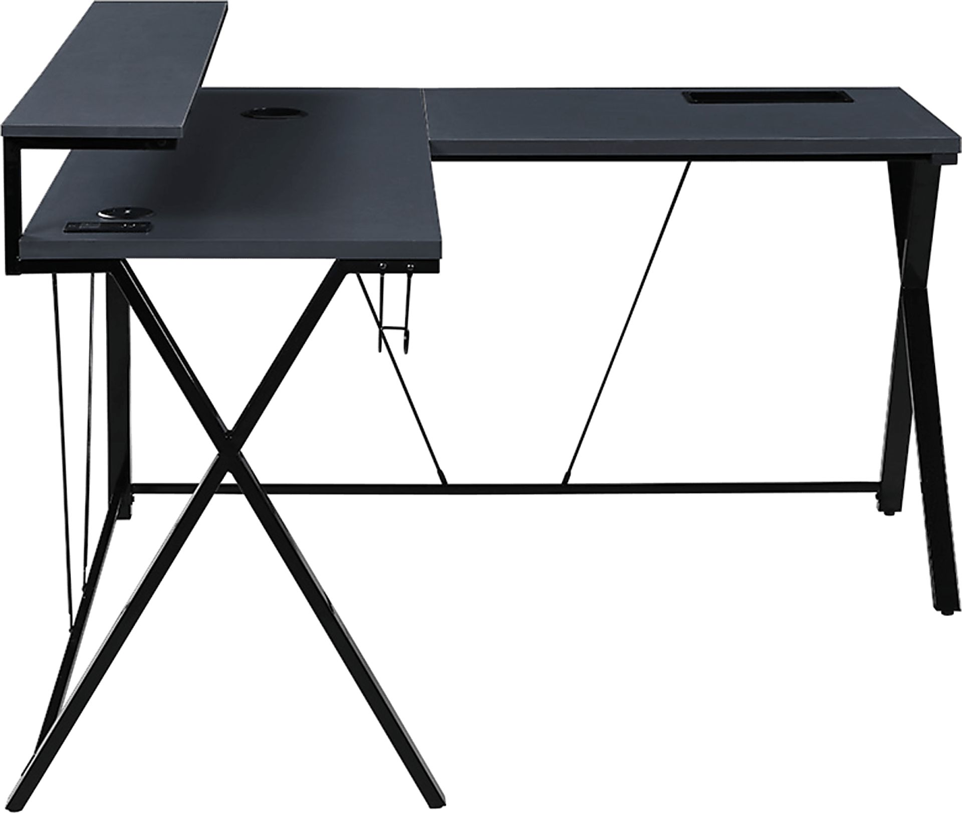 Idris Gray Gaming Desk | Rooms to Go