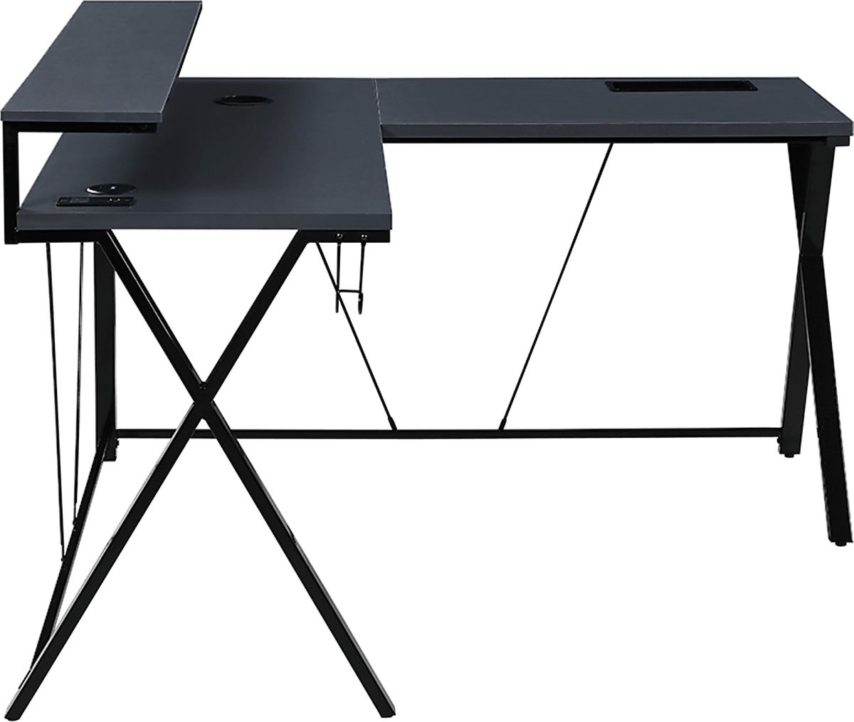 Idris Gray Gaming Desk | Rooms to Go