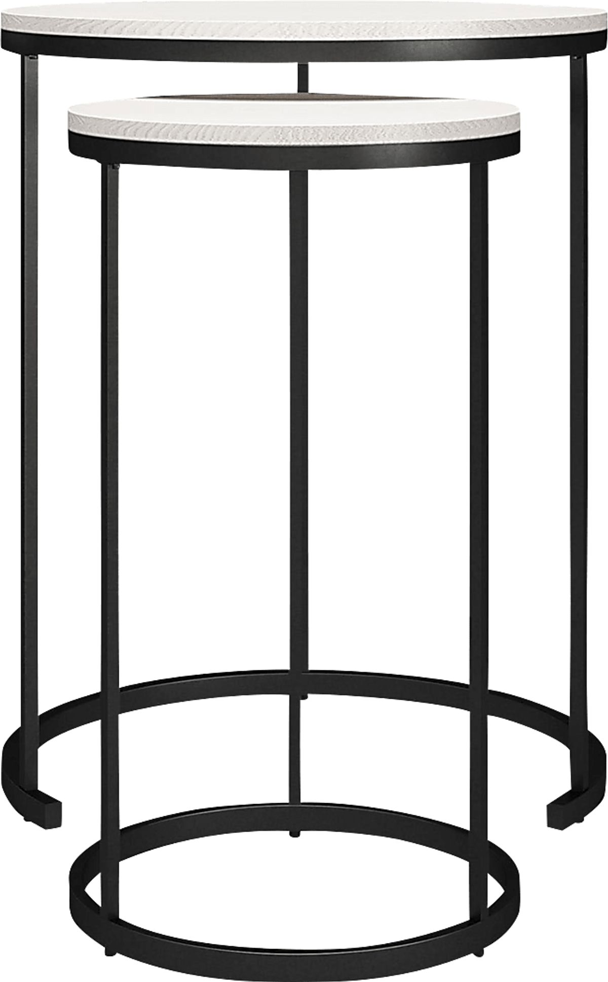 Ignatz Ivory Light Wood,White Nesting Cocktail Tables | Rooms to Go