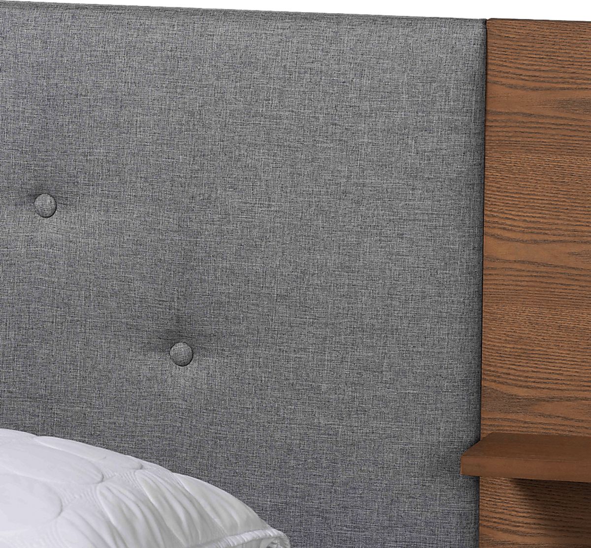 Ihrig Brown Polyester Fabric Queen Bed With Nightstands | Rooms to Go