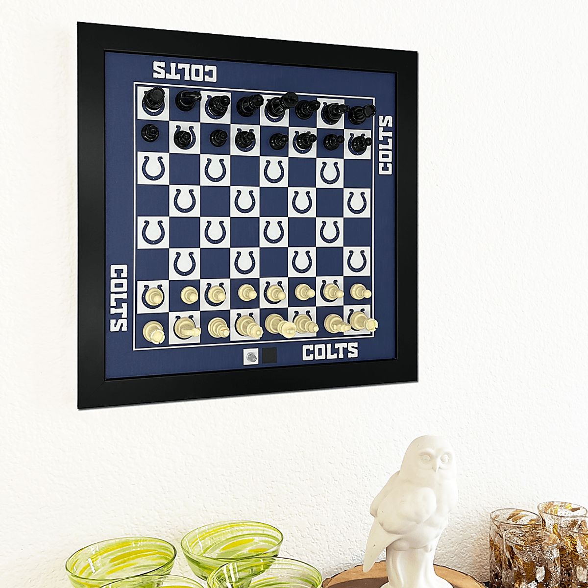 Nfl Magnetic Chess Set Blue,White Artwork | Rooms to Go