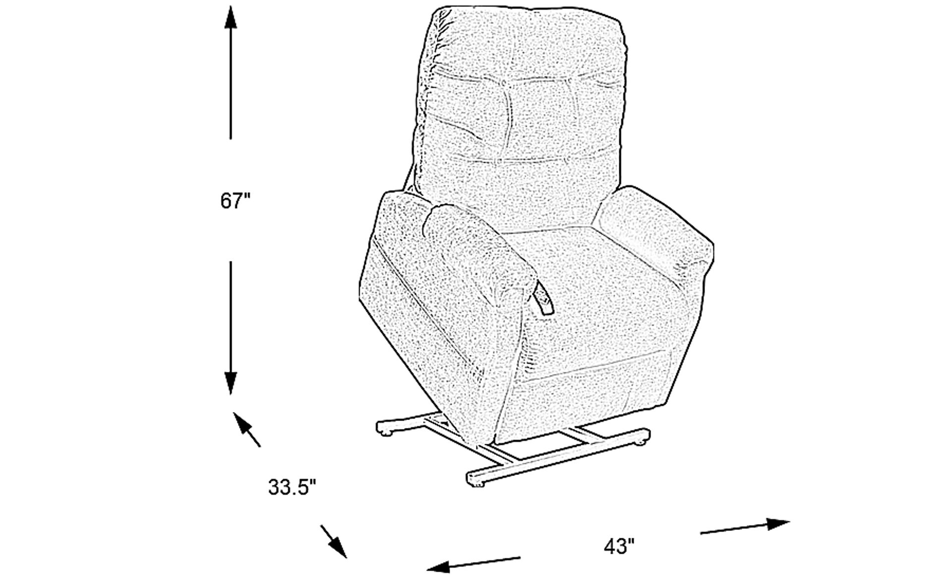 Ingram Camel Brown Polyester Fabric Lift Chair | Rooms to Go