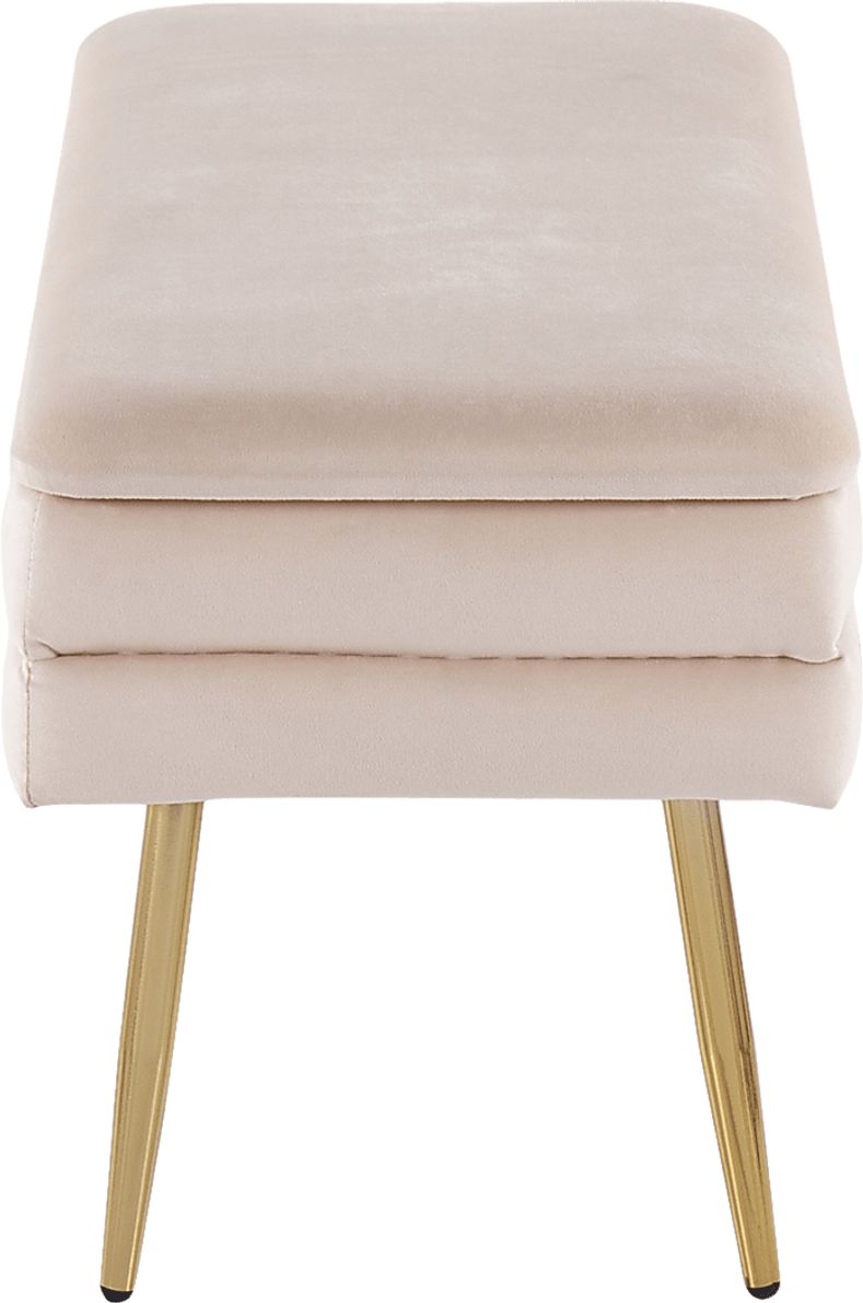 Interlaken Cream Accent Bench - Rooms To Go