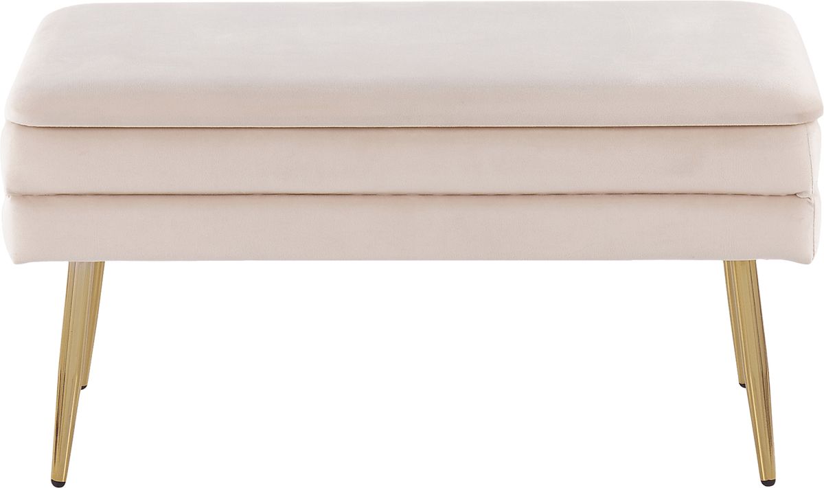 Interlaken Cream Beige Accent Bench | Rooms to Go