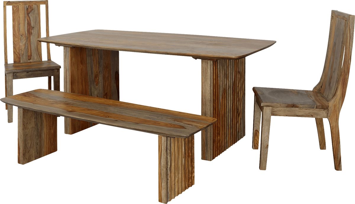 Inzer Brown Dark Wood Bench | Rooms to Go