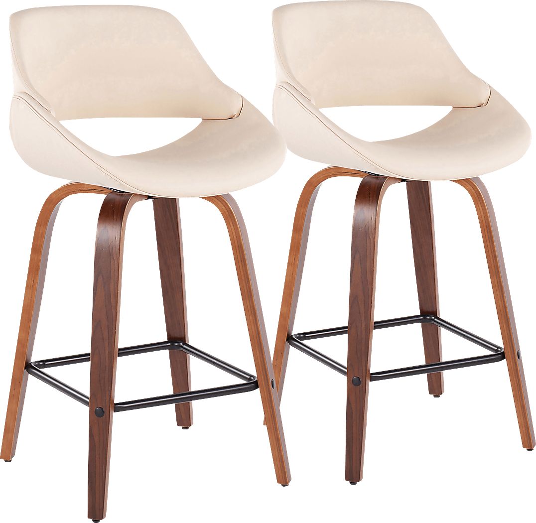 Irenor Cream Counter Height Stool, Set of 2 - Rooms To Go