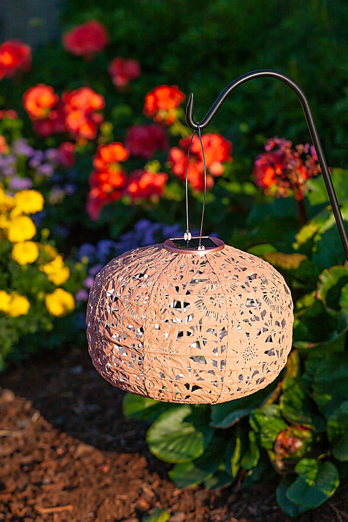 Irian Island Clay Orange Outdoor Lantern | Rooms to Go