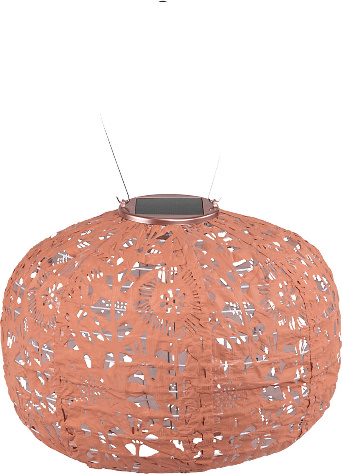 Irian Island Clay Orange Outdoor Lantern | Rooms to Go