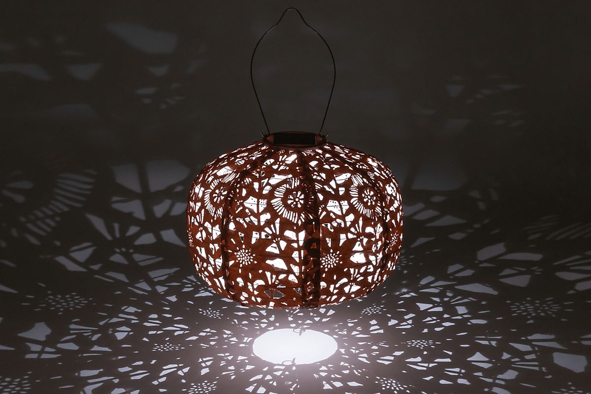 Irian Island Clay Orange Outdoor Lantern | Rooms to Go
