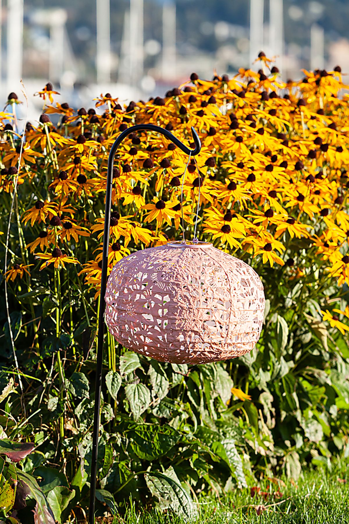 Irian Island Clay Orange Outdoor Lantern | Rooms to Go