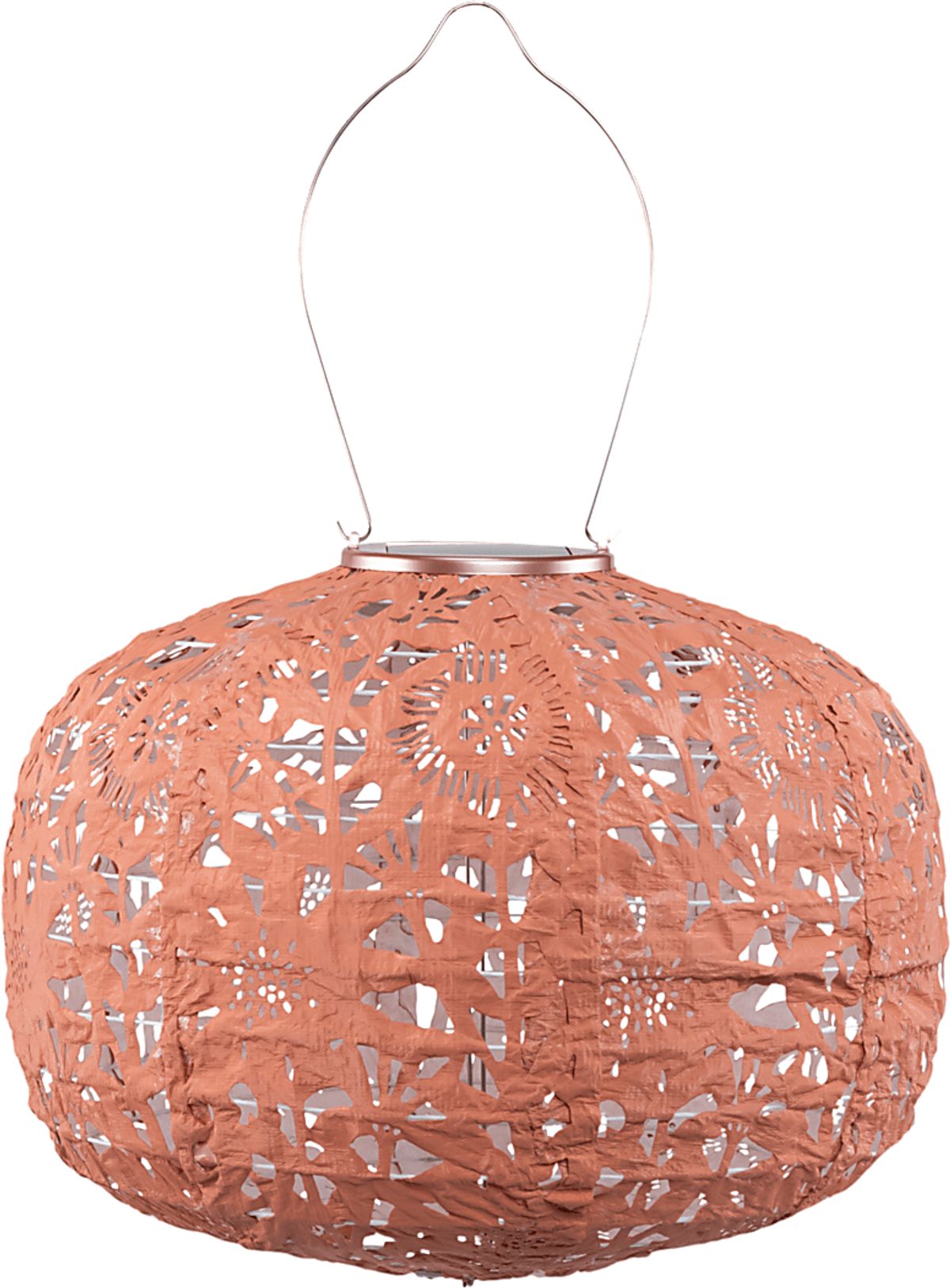 Irian Island Clay Orange Outdoor Lantern | Rooms to Go