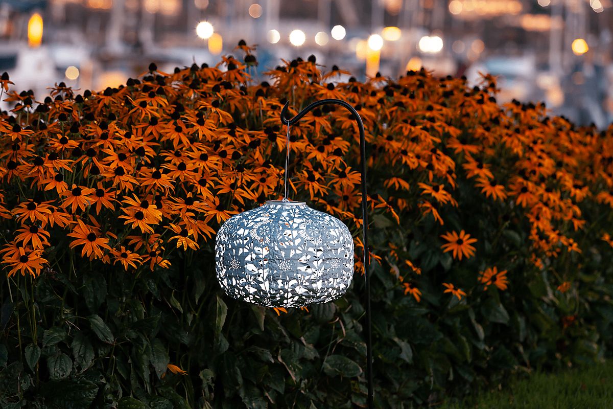 Irian Island Sage Green Outdoor Lantern | Rooms to Go