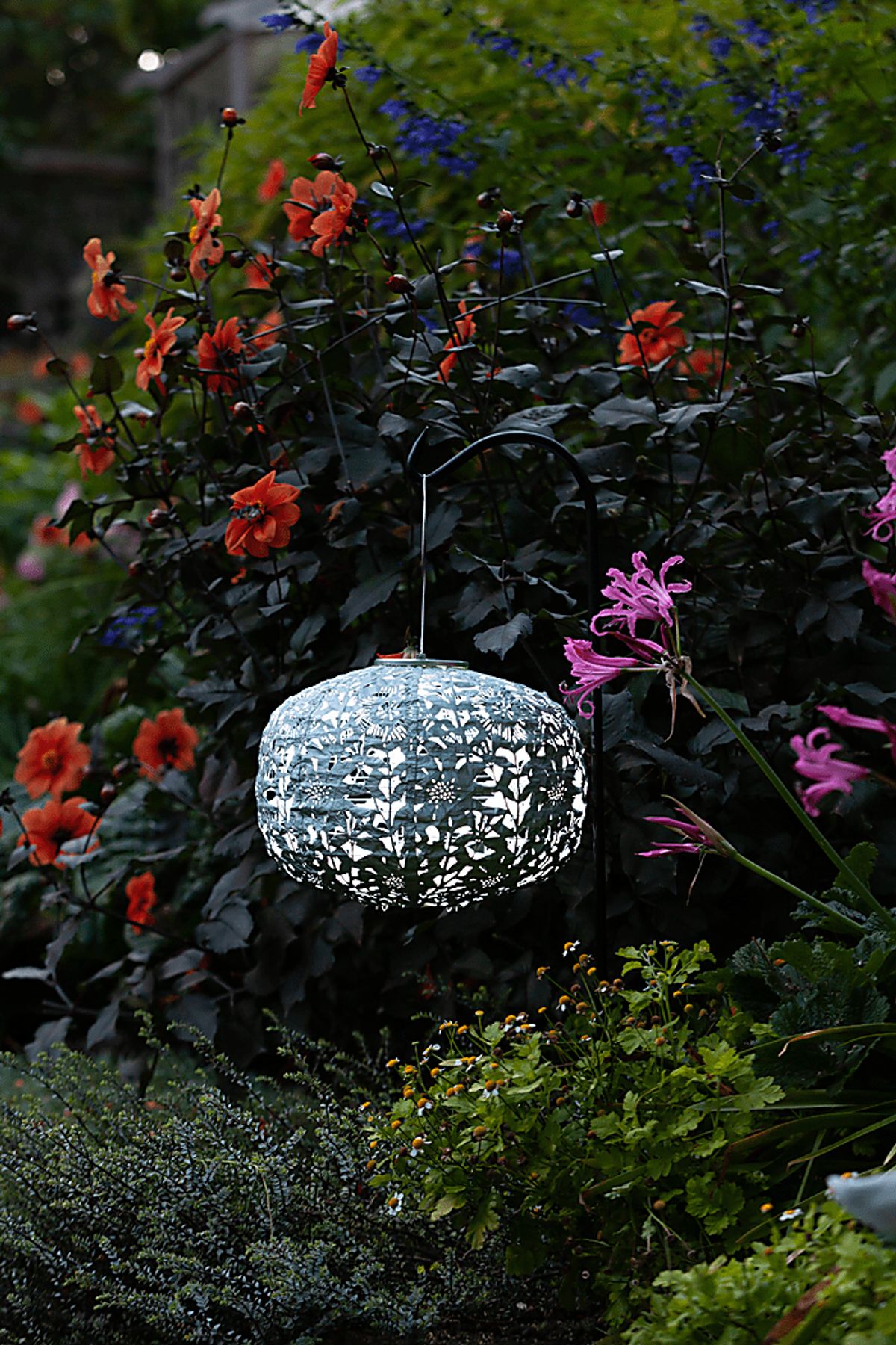 Irian Island Sage Green Outdoor Lantern | Rooms to Go