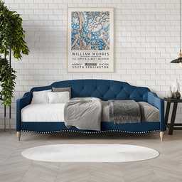 Iroby Blue Polyester Fabric Twin Bed | Rooms to Go