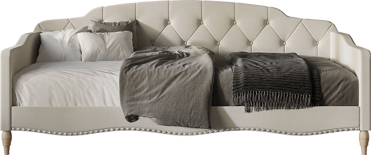 Iroby Gray Polyester Fabric Twin Bed | Rooms to Go