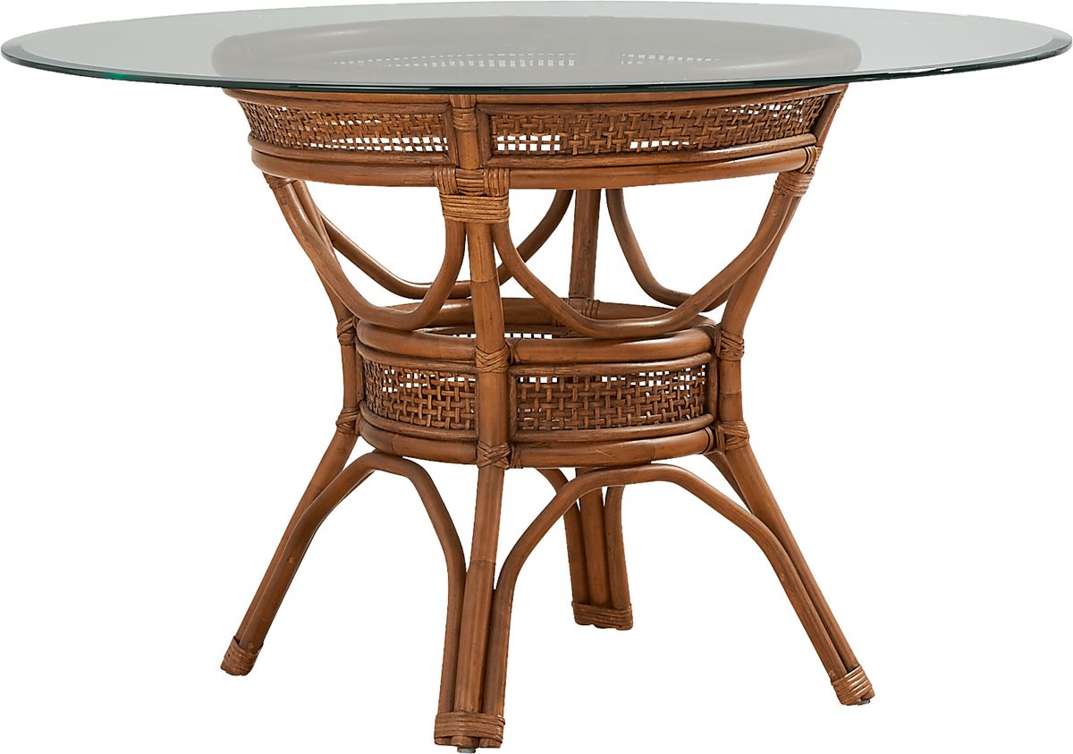 Isla Bay 5 Pc Brown Dark Wood Dining Room Set With Round Dining Table ...
