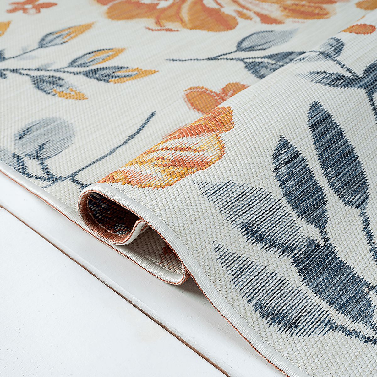 Ismaela Blue,Orange Blue,Orange,Red Outdoor Rugs | Rooms to Go