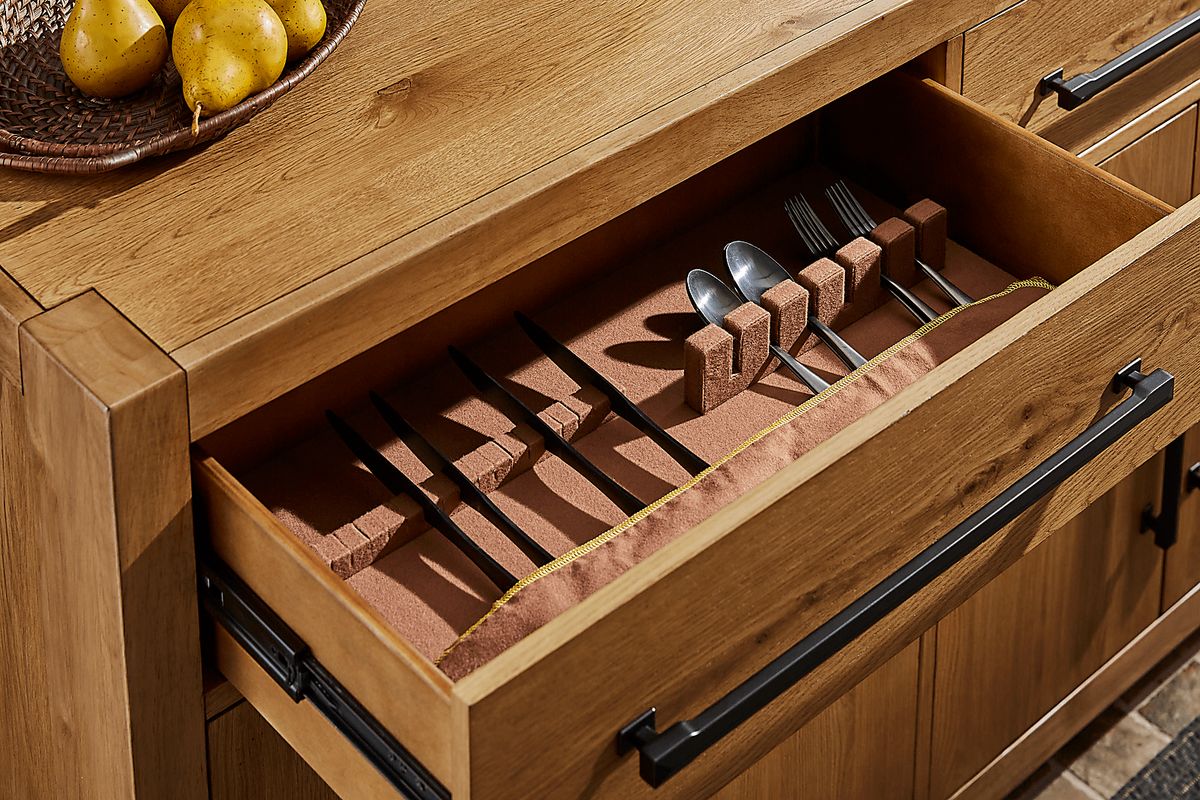 Ithaca Natural Light Wood Server | Rooms to Go
