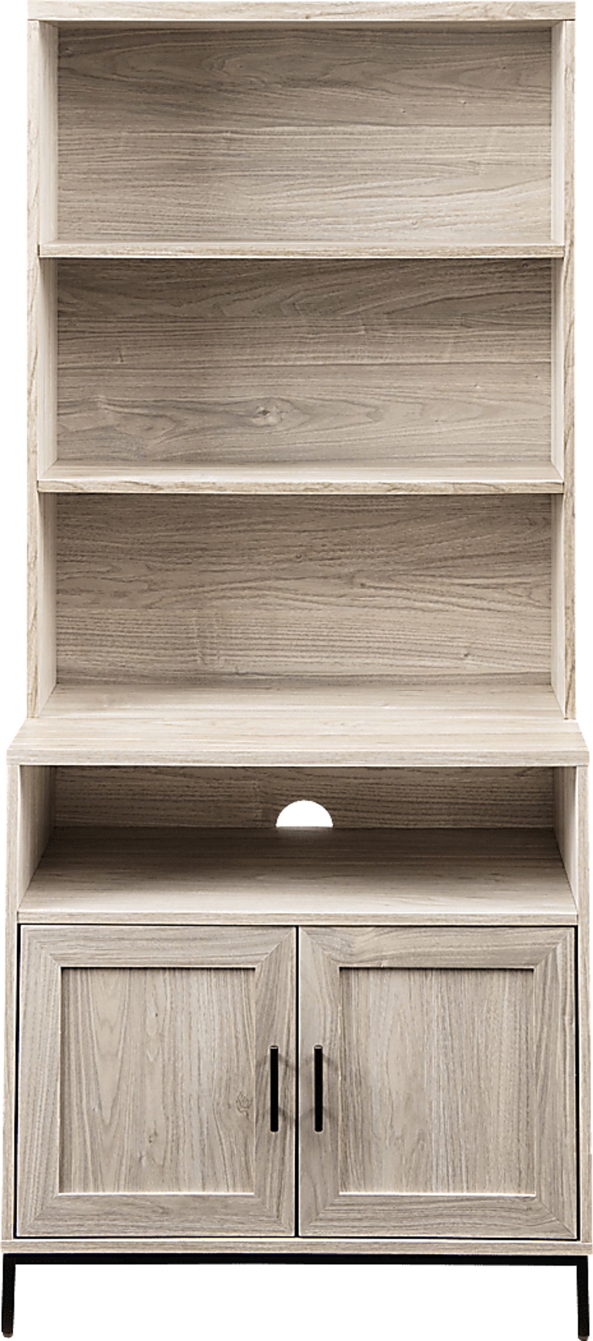Ivellan Beige Colors,Light Wood,White Bookcase | Rooms to Go