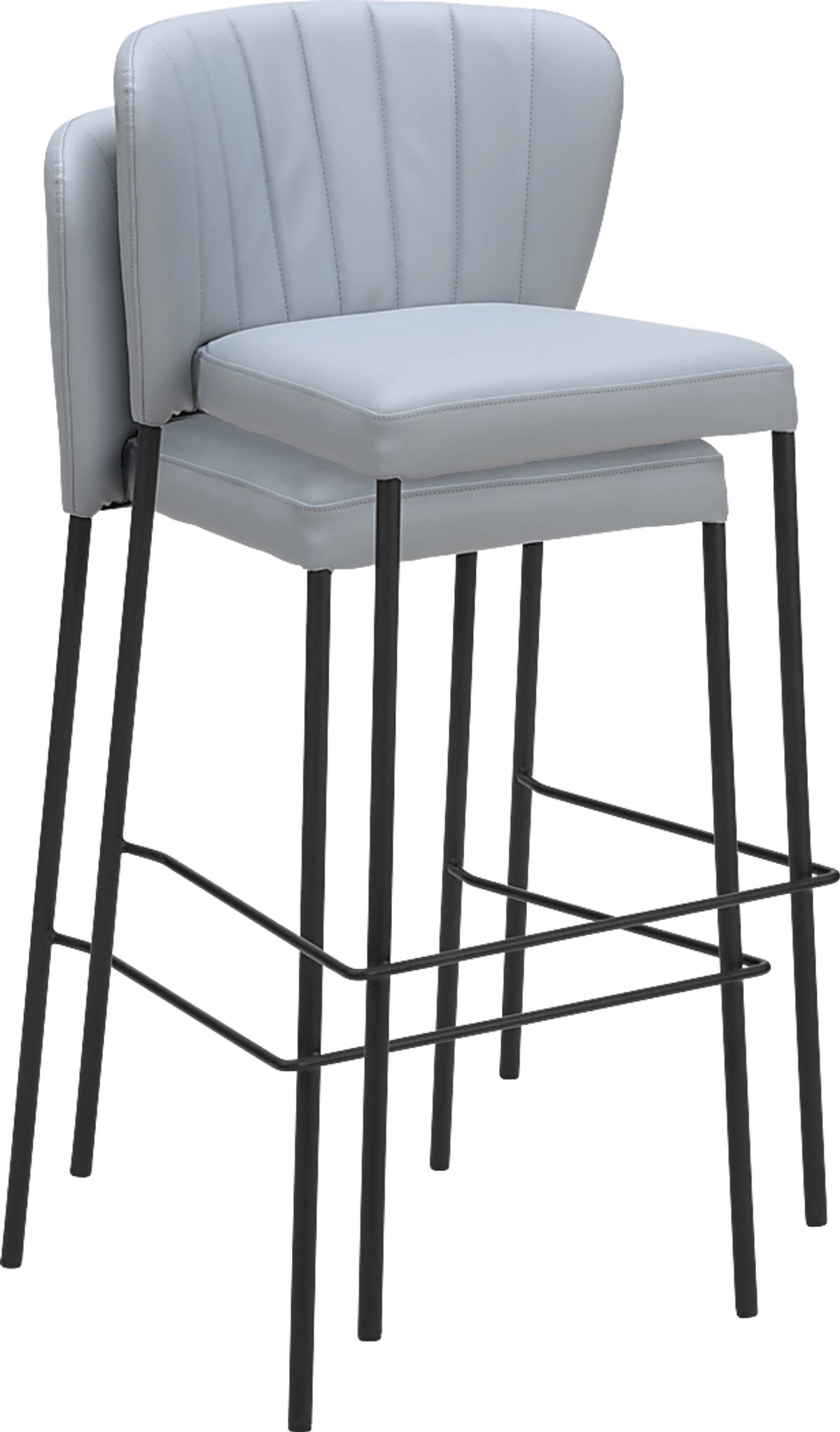 Ivie Black Black,Colors Gray Barstool, Set Of 2 | Rooms to Go