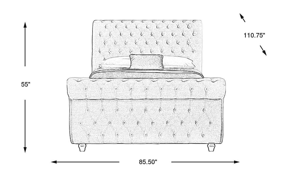 Ivy Brown 3 Pc King Upholstered Bed | Rooms to Go