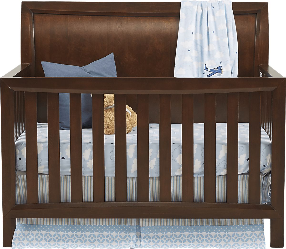 Ivy League Dark Cherry Wood Crib | Rooms to Go