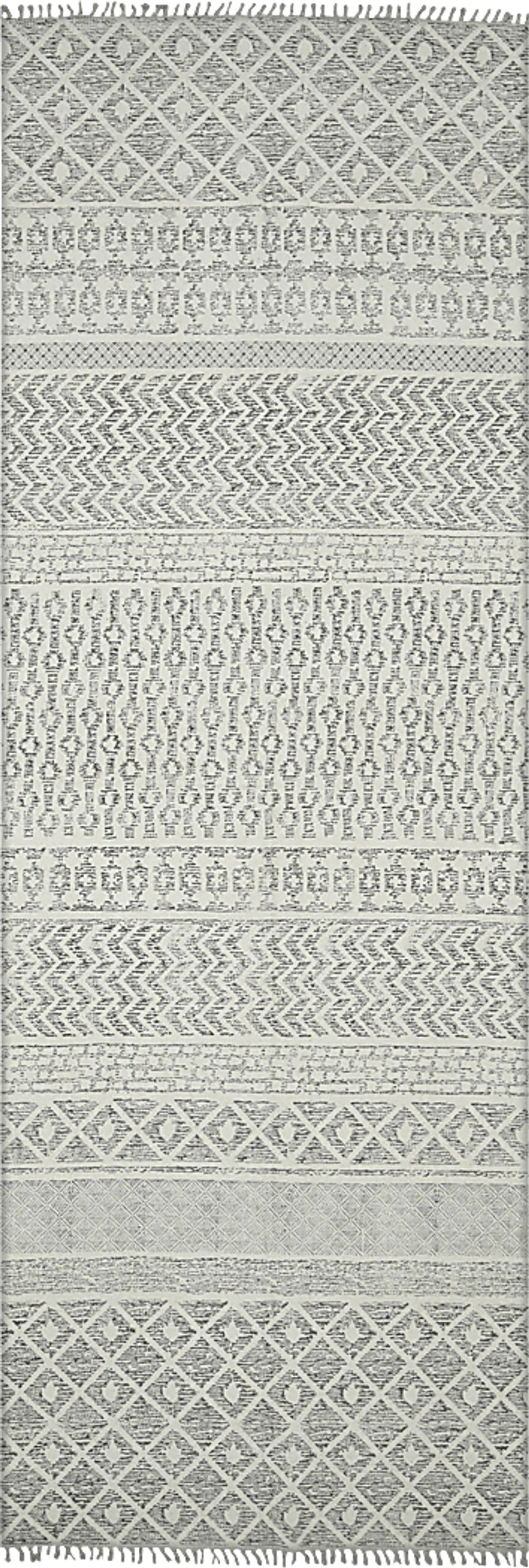 Izola Gray Cotton Fabric Rugs | Rooms to Go