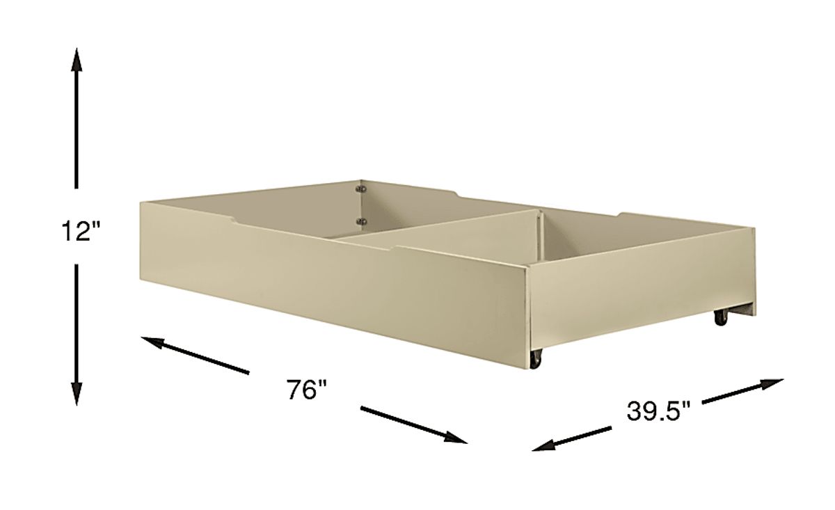 Jaclyn Place Ivory Light Wood,White Trundle | Rooms to Go