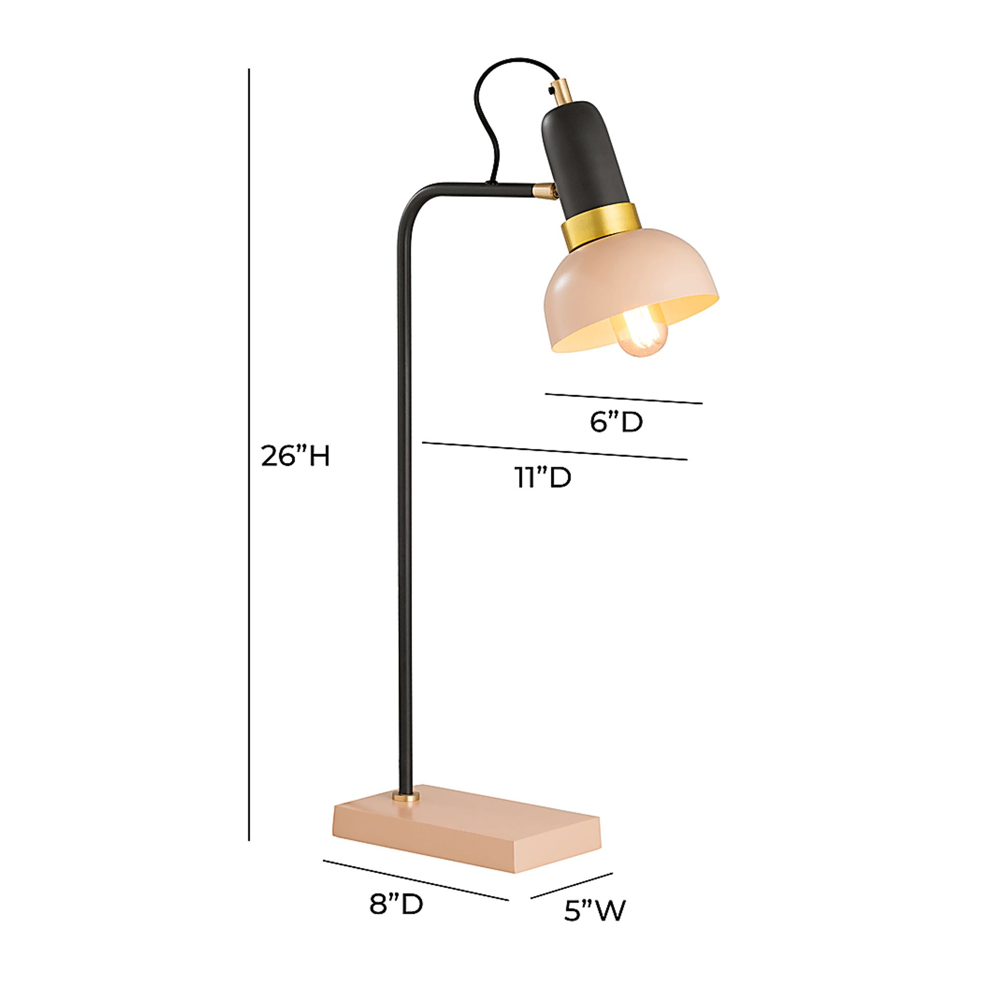 Jade Ann I Blush Beige Table Lamp | Rooms to Go