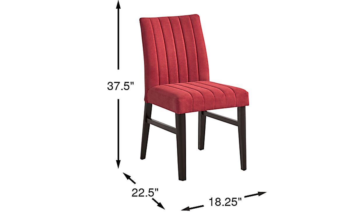 Jarvis Red Polyester Fabric Side Chair | Rooms to Go