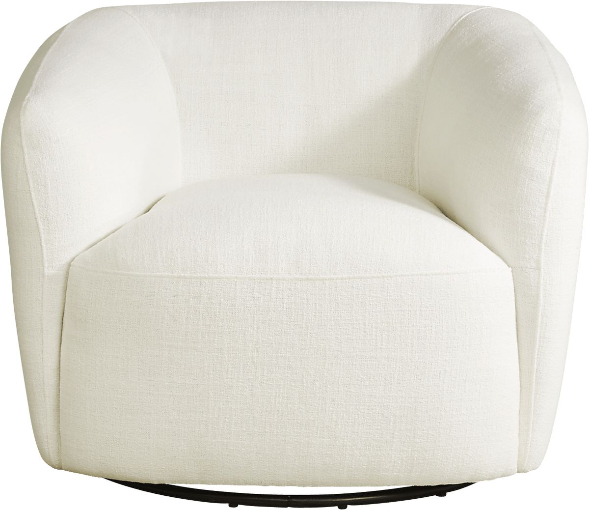 Jaxson White Microfiber Swivel Chair | Rooms to Go