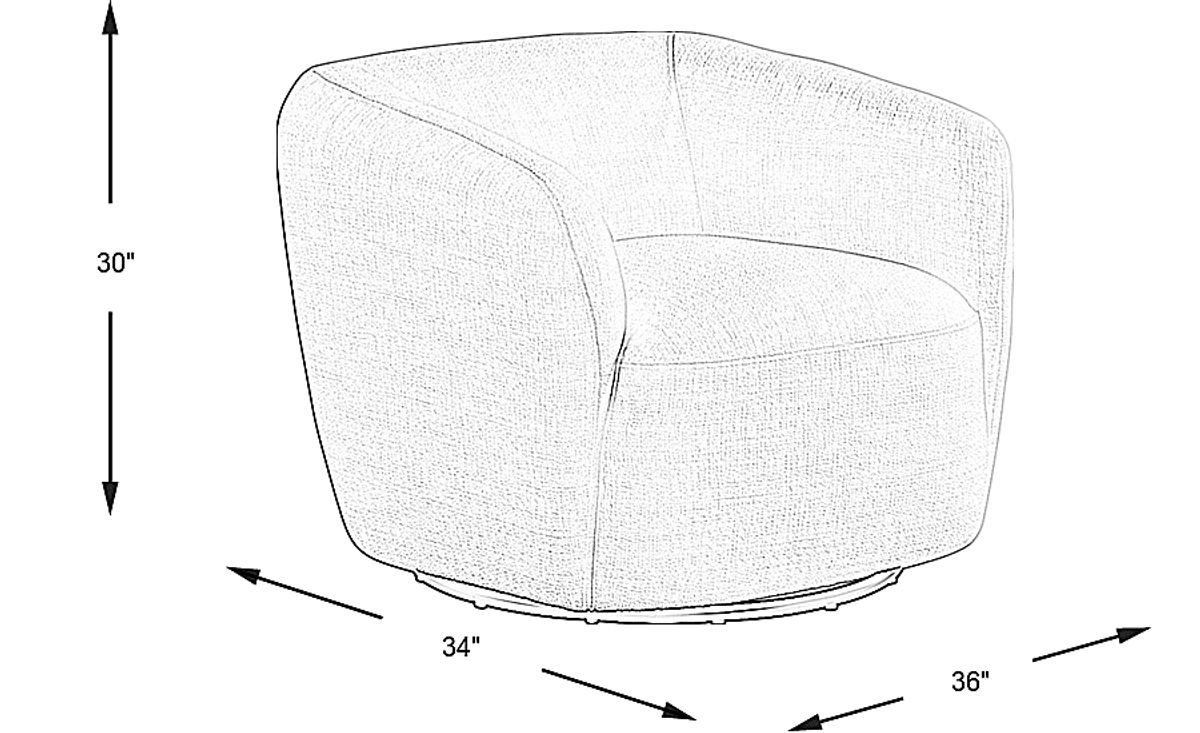 Jaxson White Microfiber Swivel Chair | Rooms to Go