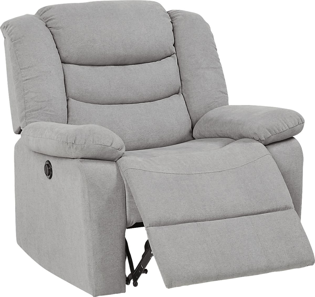 Jensen Beach Gray Polyester Fabric Power Recliner | Rooms to Go
