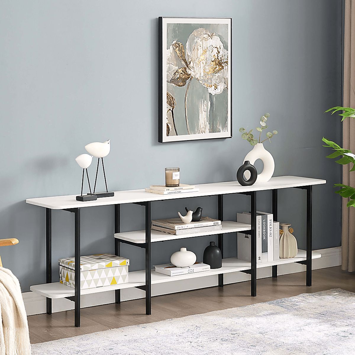 Jessee II White Sofa Table | Rooms to Go