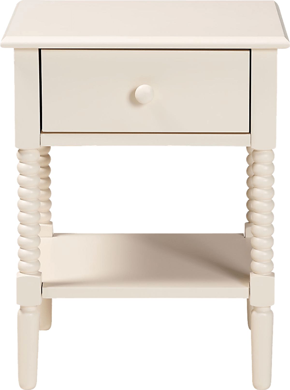 Jetexe Ivory Light Wood,White Beige Nightstand | Rooms to Go