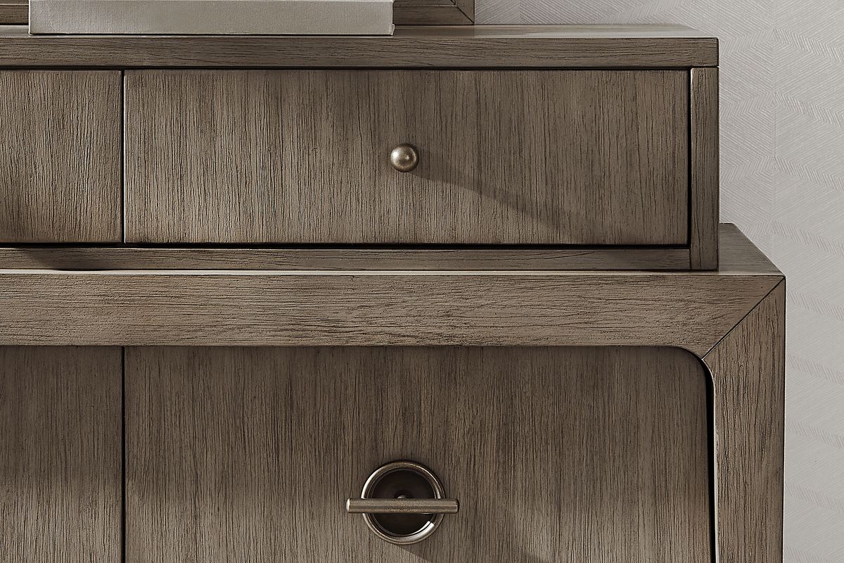 Jetty Beach 5 Pc Gray Queen Bedroom Set With 3 Pc Queen Bed, Dresser ...