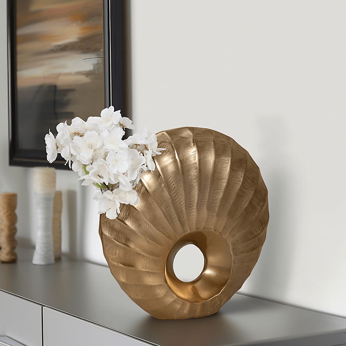 Jimboa Gold Yellow Vase | Rooms to Go