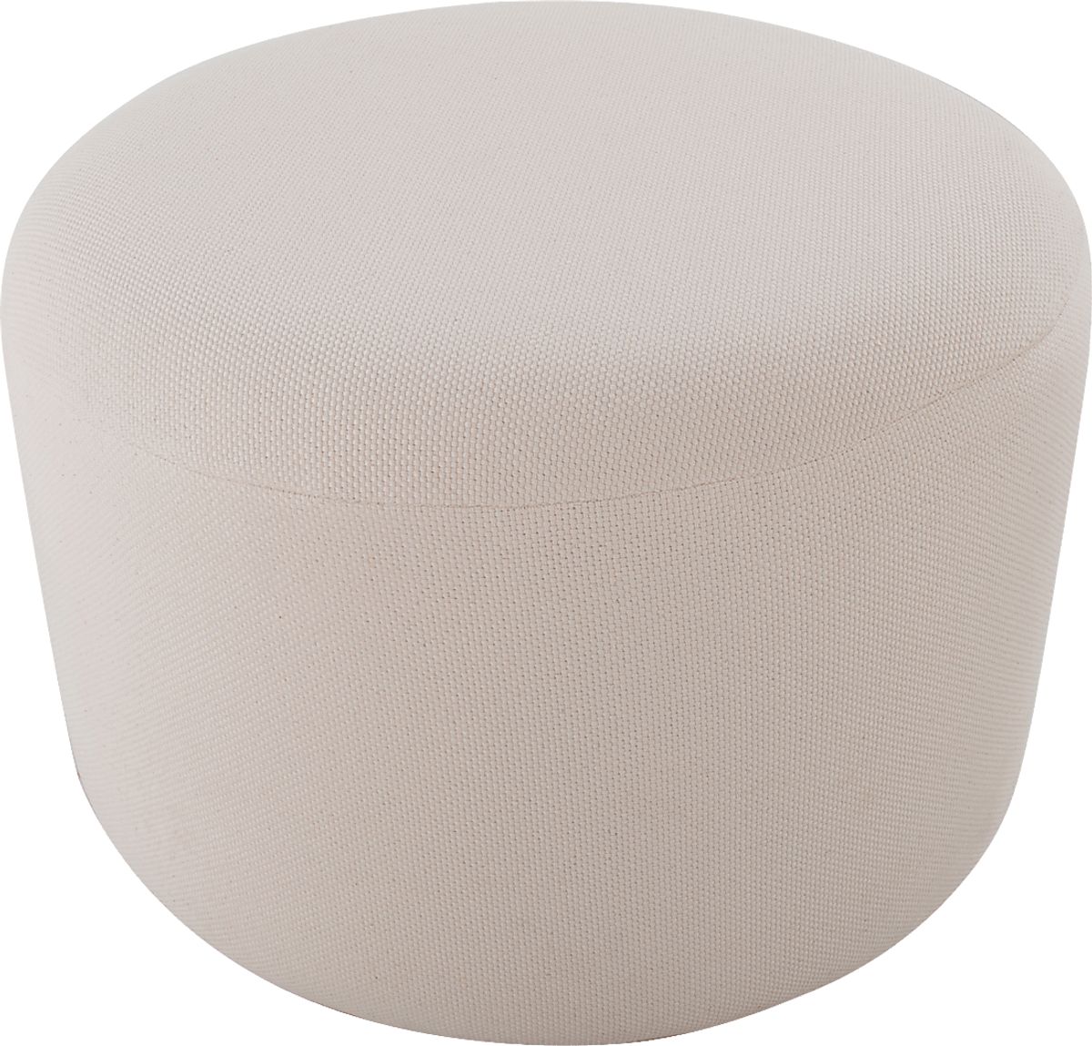Johnette Beige Polyester Fabric Pouf | Rooms to Go