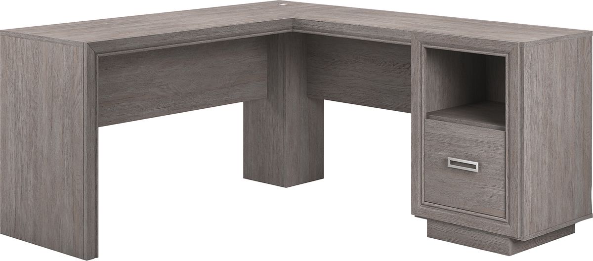 Jolicoeur Gray L-Desk | Rooms to Go