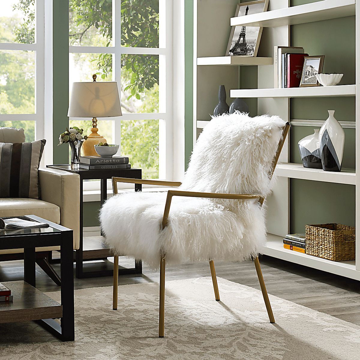 Jonna White Textured Accent Chair | Rooms to Go