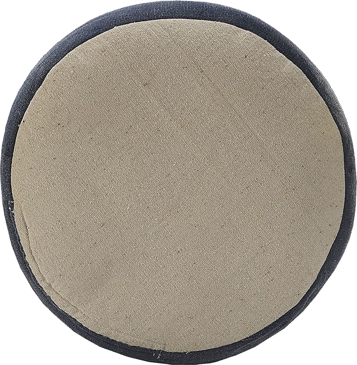 Jozette Navy Blue Cotton Fabric Poufs | Rooms to Go