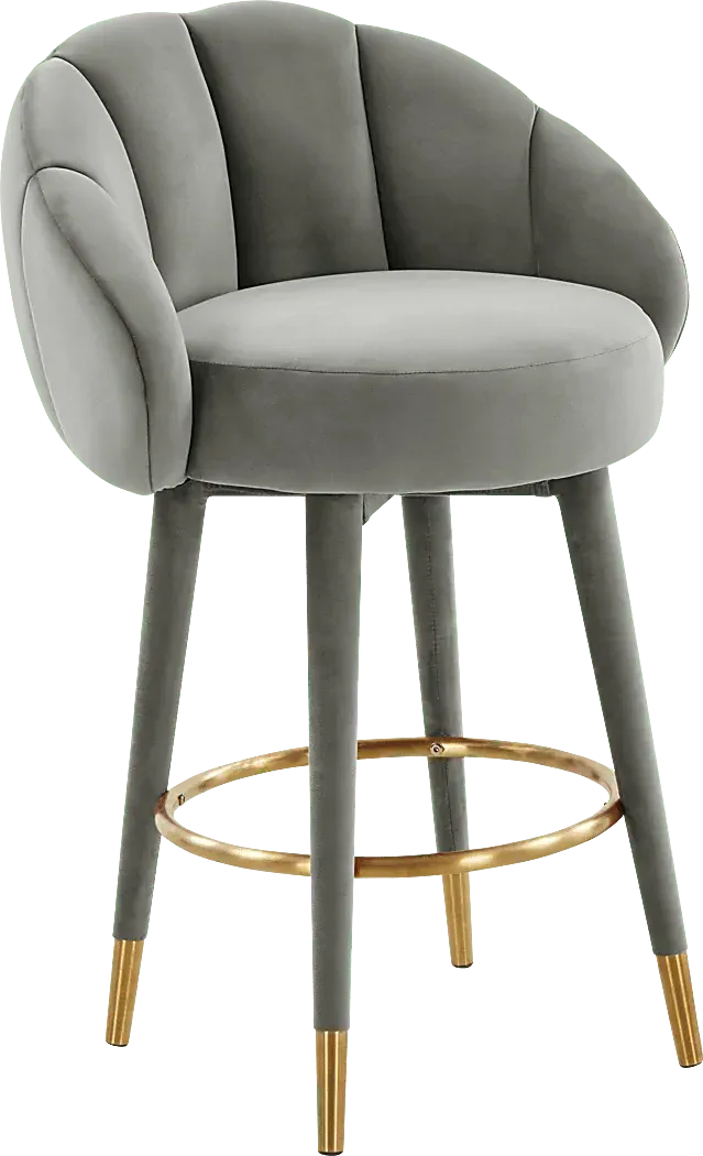 Juleane Gold Colors,Metal Light Gray Counter Stool | Rooms to Go